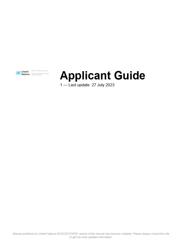 Applicant Guide For Inspira | PDF