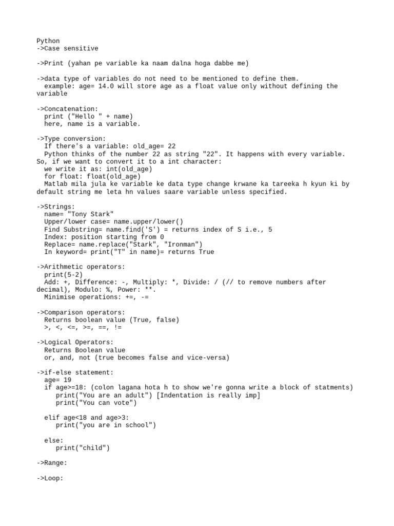 Pythin | PDF | Boolean Data Type | Python (Programming Language)
