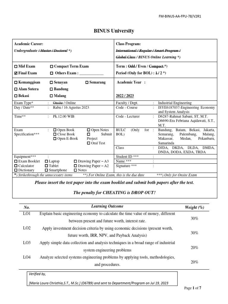 Contoh Soal Binus | Download Free PDF | Money | Trade