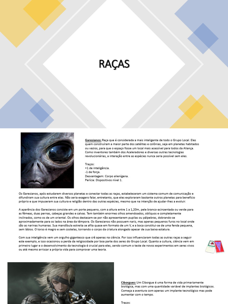 Classes e Raças - Dead Space | PDF