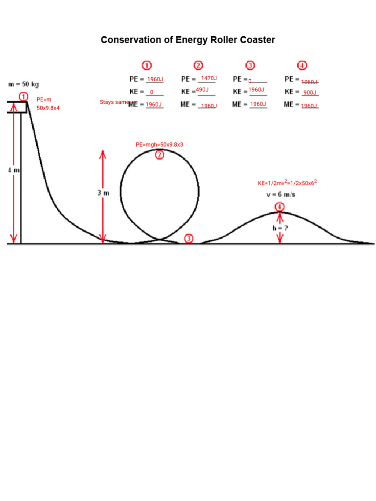 Energy Conservation in Roller Coasters | PDF