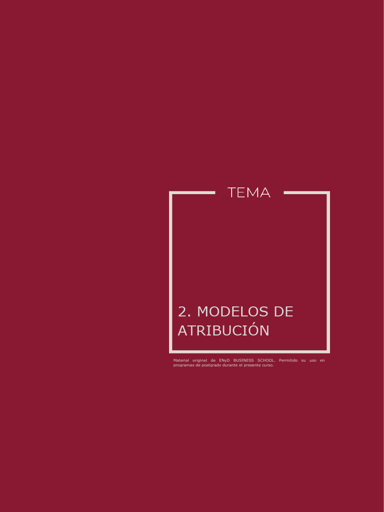 Tema 2. MODELOS DE ATRIBUCION | PDF | Publicidad | Marketing