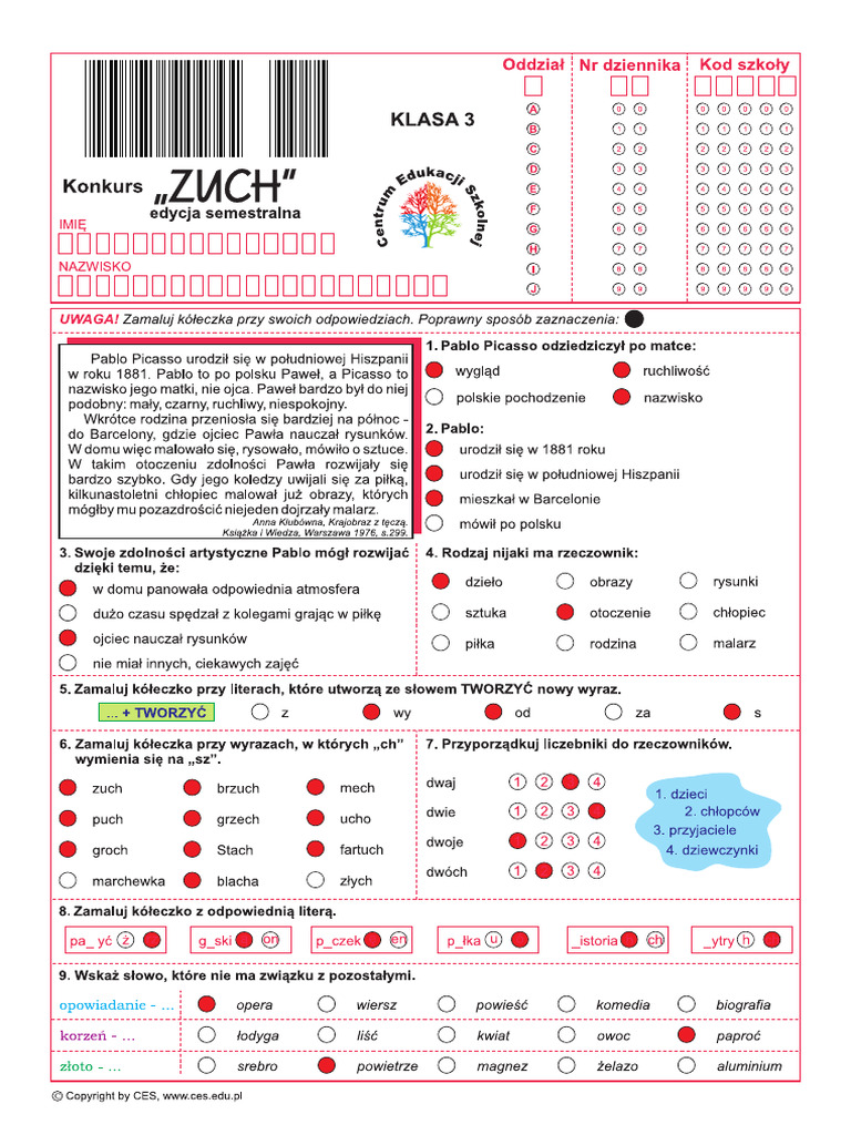 Zuch Z3 2021 Klucz | PDF