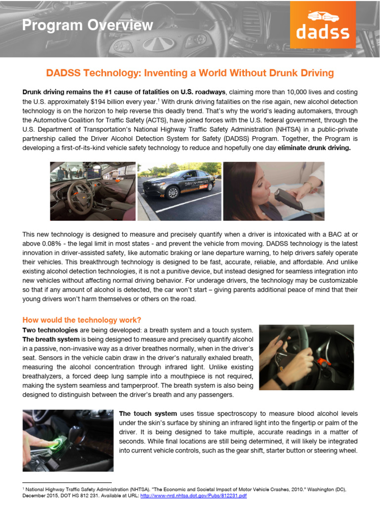 DADSS Program Overview Update - 2023 | PDF