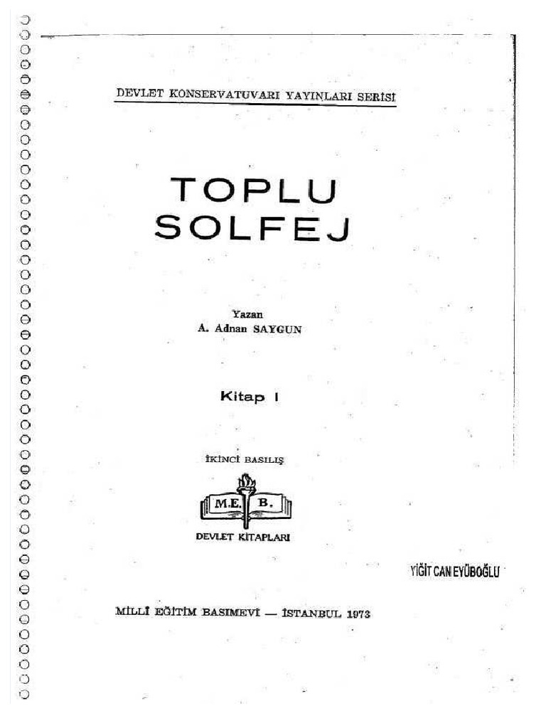 Toplu Solfej (Ahmet Adnan Saygun) | PDF