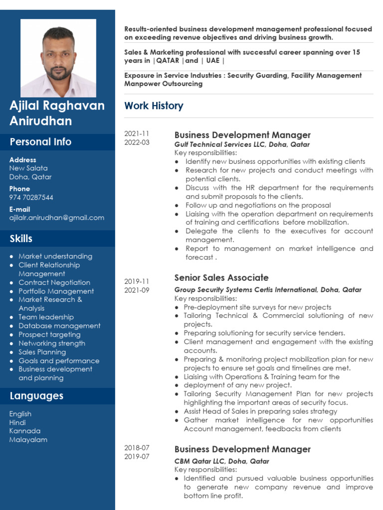 Aj Resume 2003 | PDF | Sales | Customer