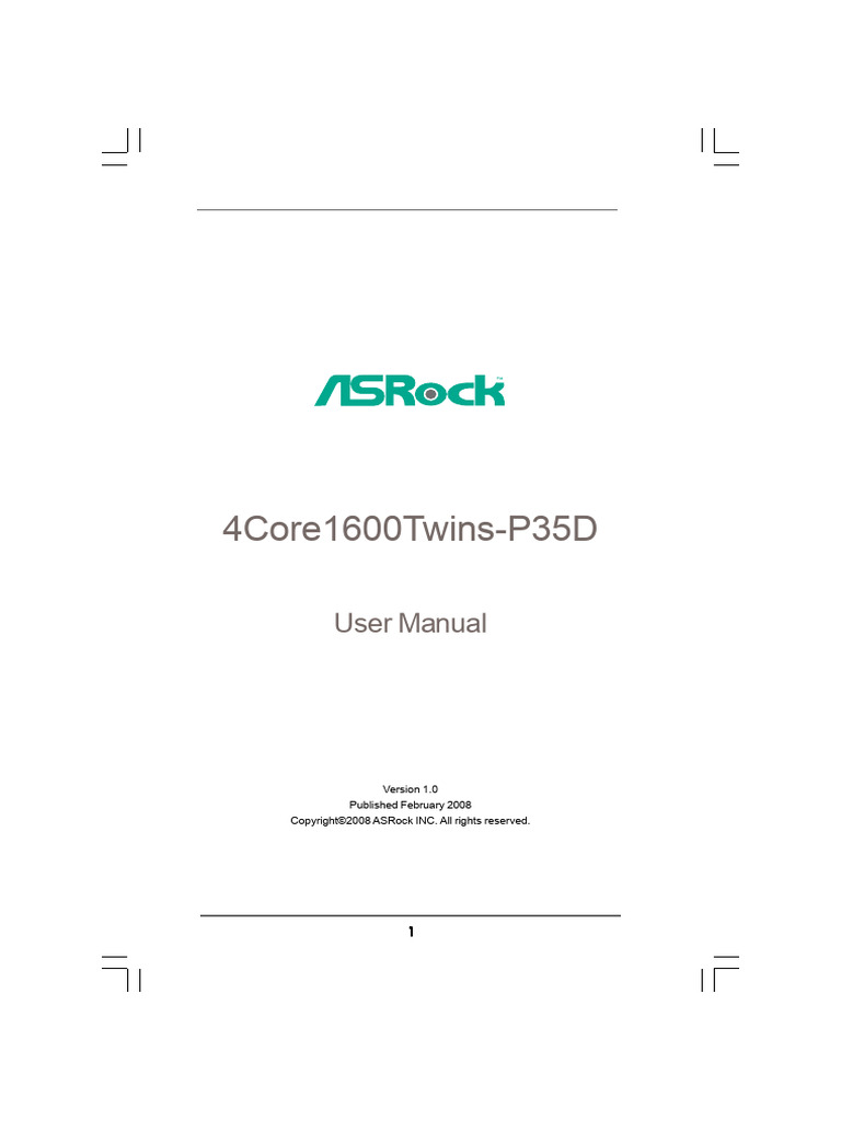 4Core1600Twins P35D | PDF | Bios | Personal Computers
