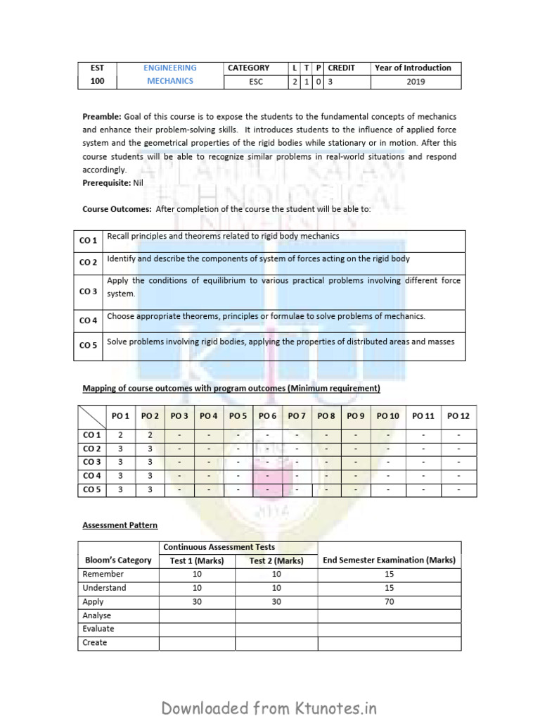 Engg Mechanics | PDF