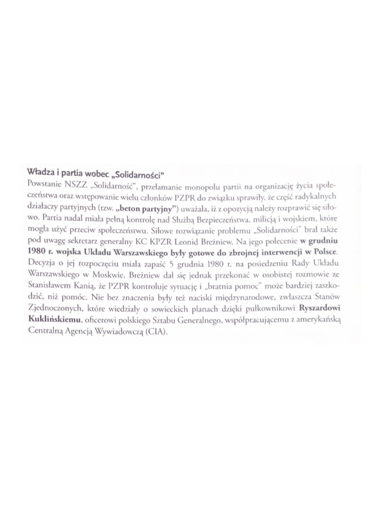Wtadza I Partia Wobec Solidarnosci | PDF