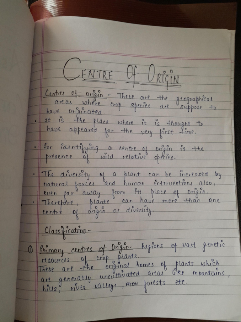 Center of Origin Unit 1 | PDF