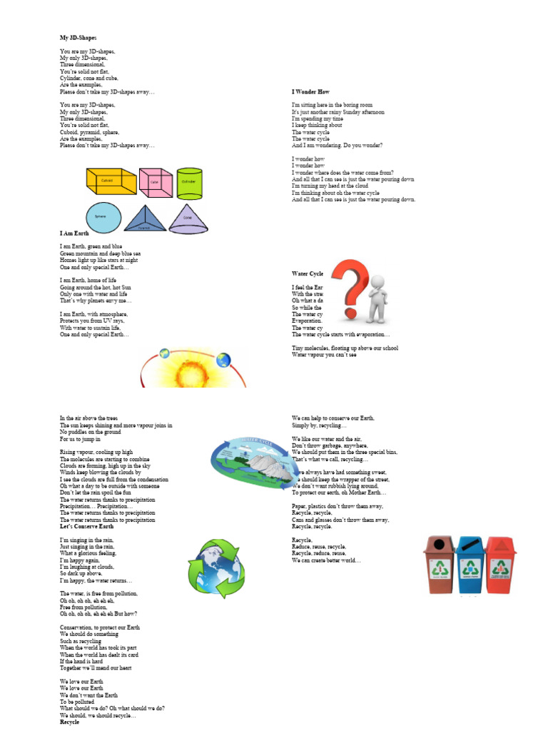 STEM Action Song Lyrics 2018 | PDF | Home & Garden