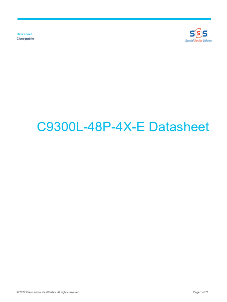 c9300l 48p 4x e Datasheet | PDF | Computer Network | I Pv6