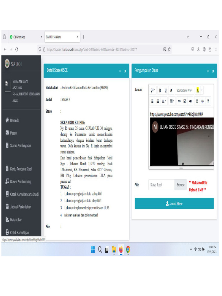 Ujian Osce Stase 5 | PDF