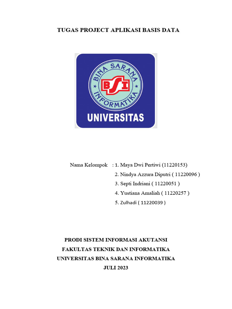 Tugas Project Basis Data | PDF