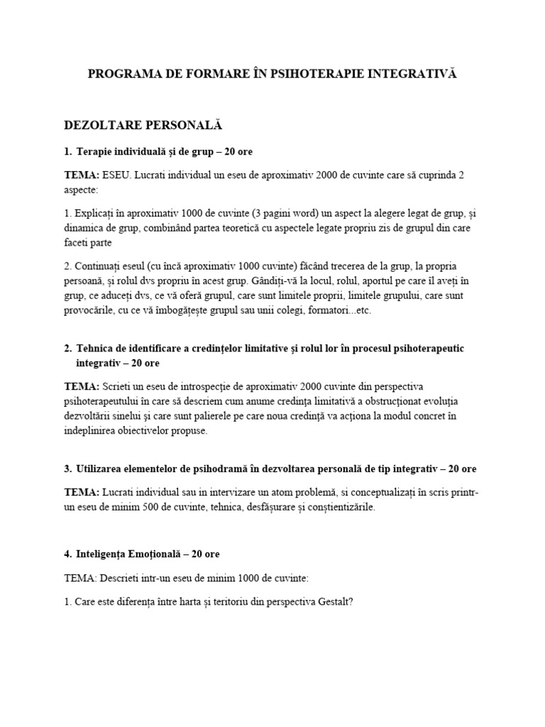 Programa de Formare ARPI Cu Teme | PDF