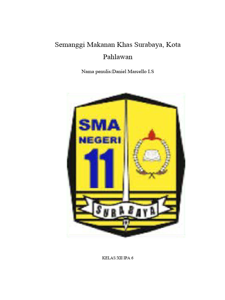 Pecel Semanggi: Kuliner Khas Surabaya | PDF | Perjalanan | Memasak ...