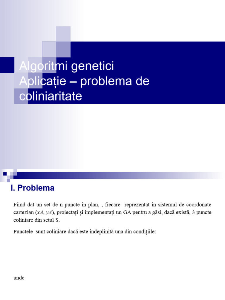 6.2. GA-Problema Punctelor Coliniare | PDF