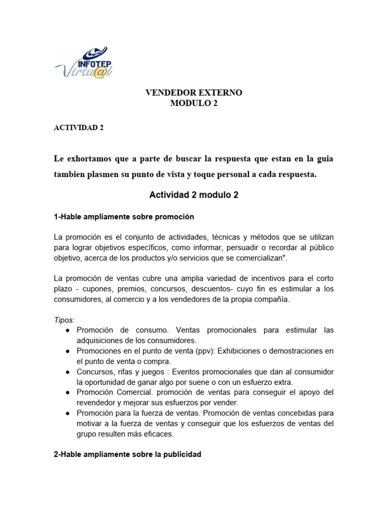 Actividad 2 Modulo 2 | PDF