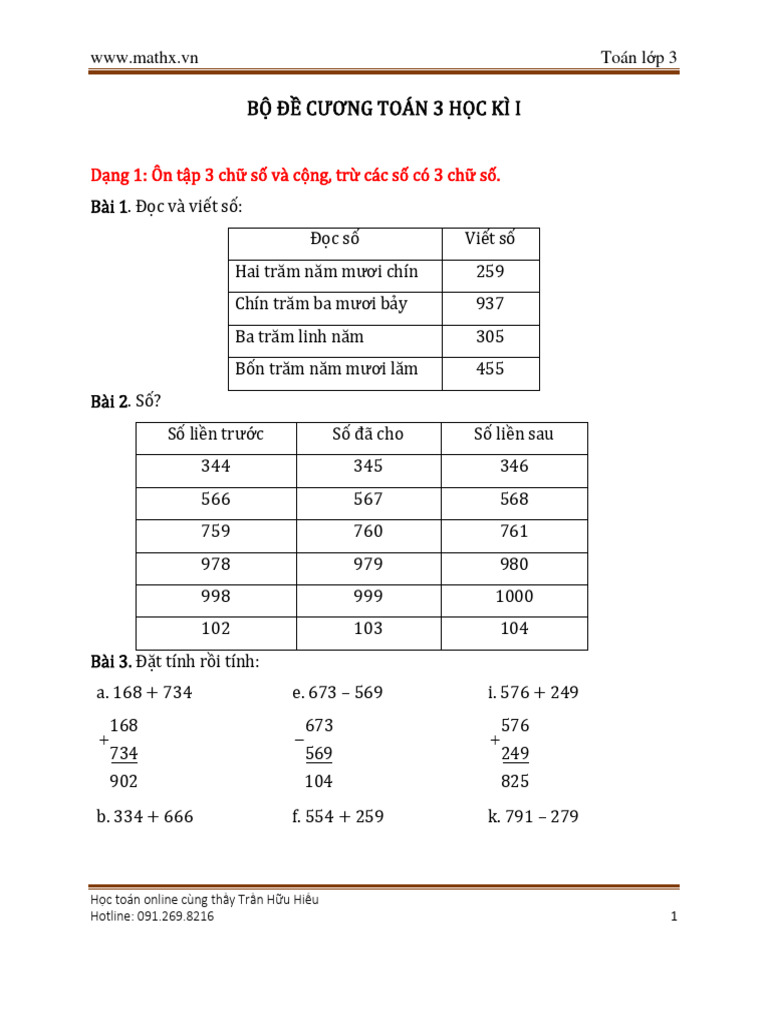 Ä Á CÆ Æ NG TOÃ N 3 Há C KÃ I-Dapan | PDF