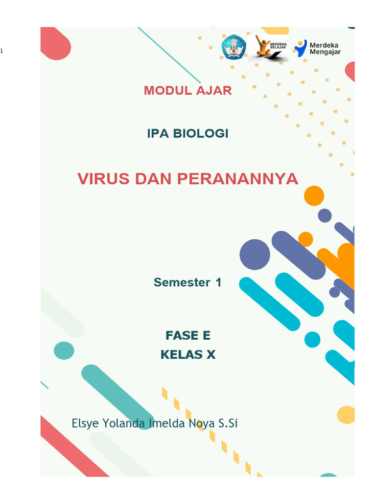 Modul Ajar Biologi (Virus Dan Peranannya) | PDF | Seni & Disiplin ...