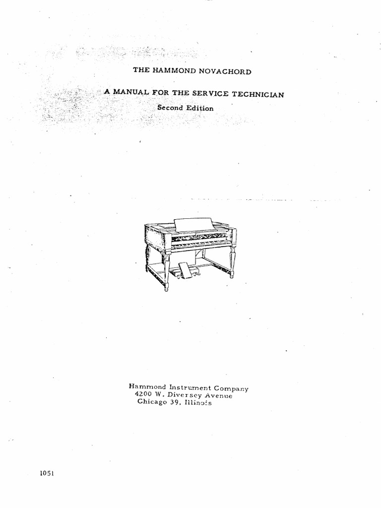 Original Novachord Service Manual | PDF | Electric Power | Manufactured ...