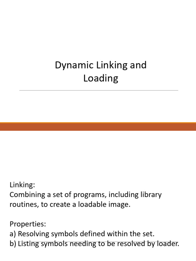 Spcc Dynamic Linking And Loading Pdf