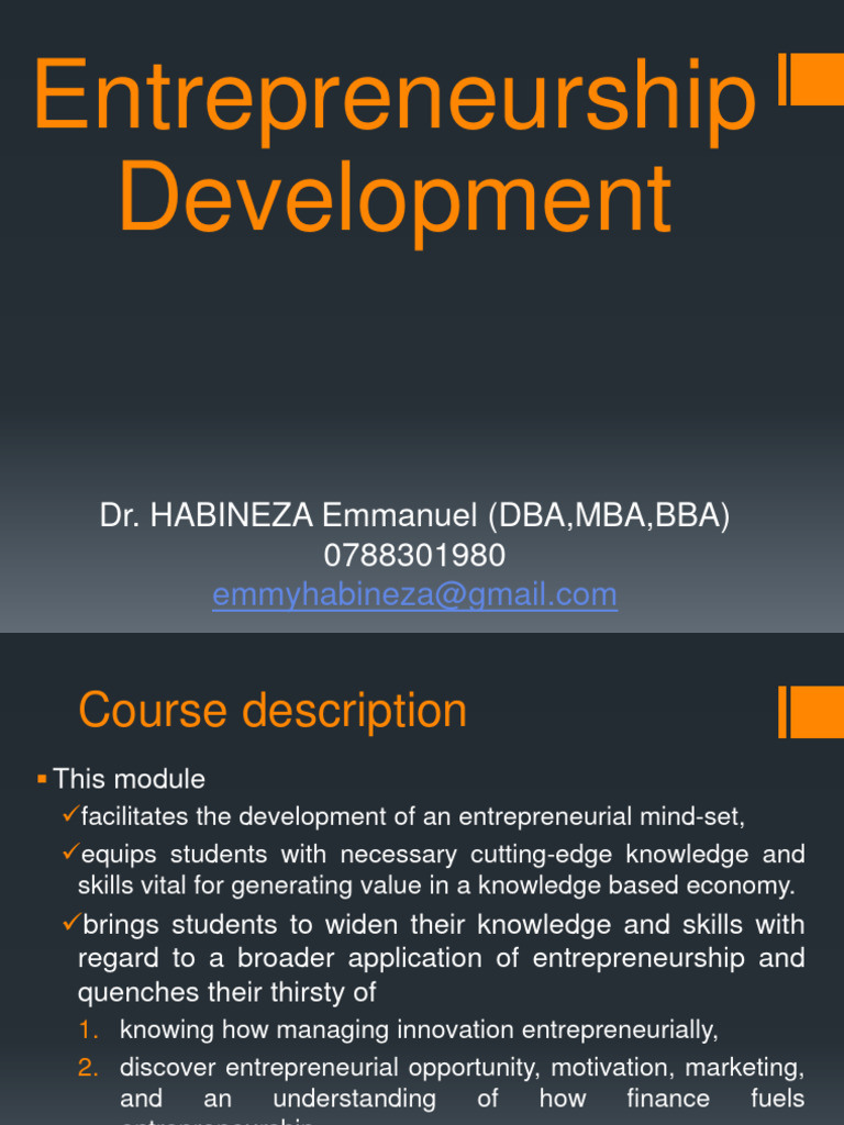 Chapter 1 Introduction To Entrepreneurship | PDF | Entrepreneurship ...