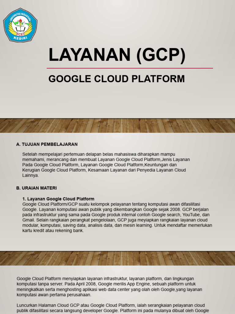 LAYANAN (Google Cloud Platform) | PDF