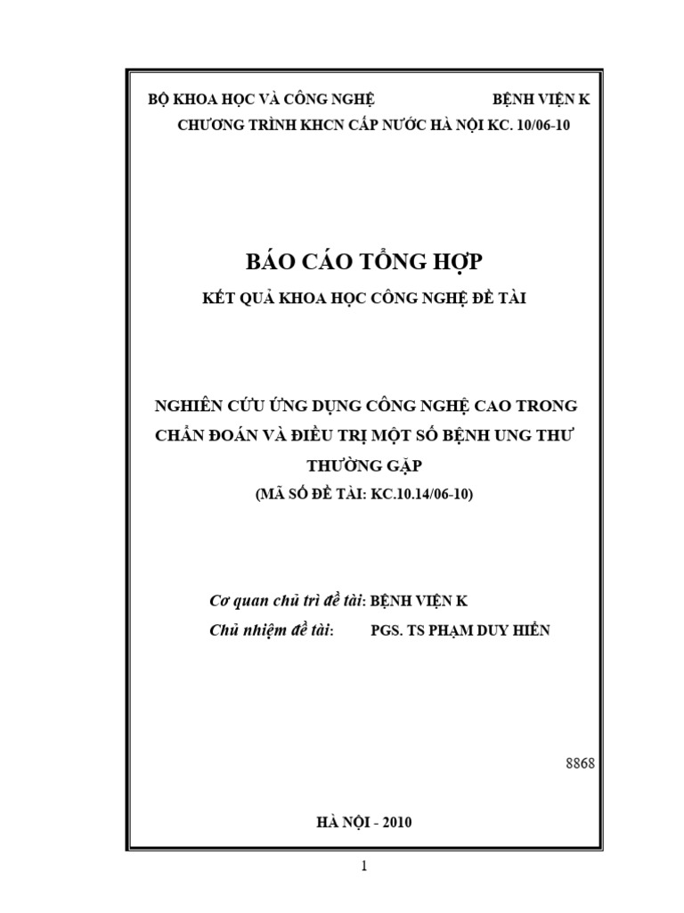(123doc) Nghien Cuu Ung Dung Cong Nghe Cao Trong Chan Doan Va Dieu Tri Mot So Benh Ung Thu ...