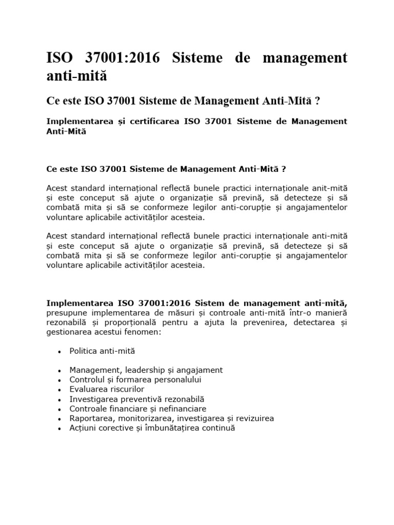 Iso 37001 | PDF