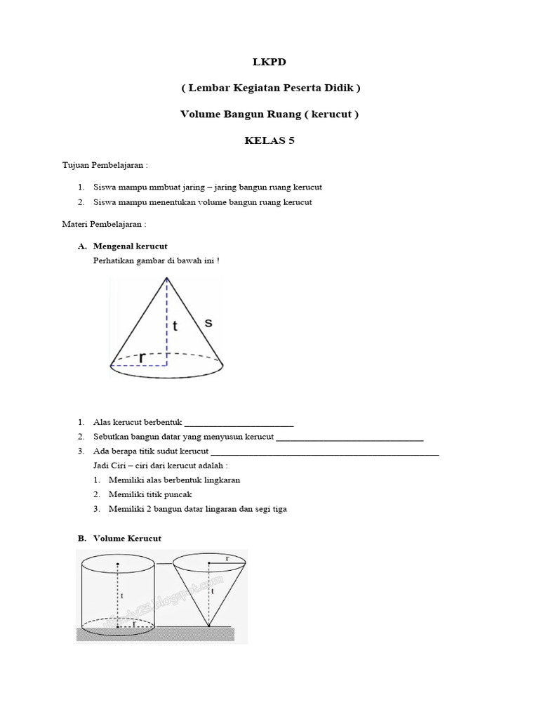 LKPD Kerucut | PDF