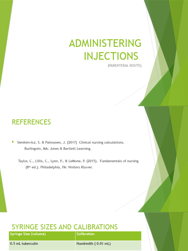 Administering Injections | PDF