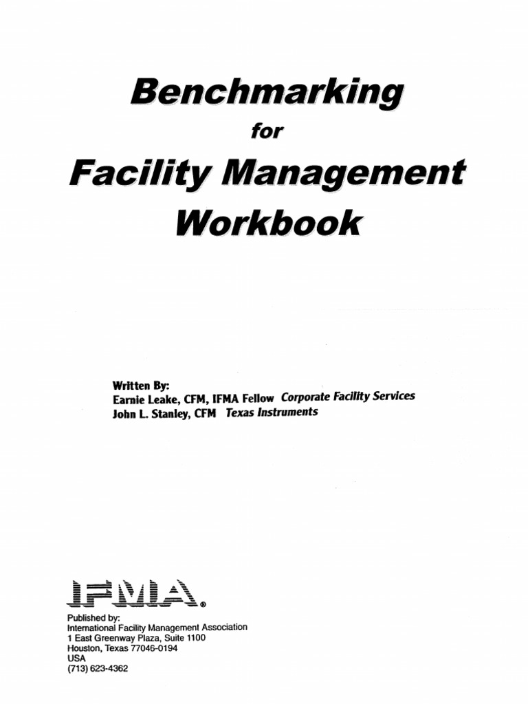 2005 - Benchmarking For Facility Management Workbook - Benchmarking | PDF