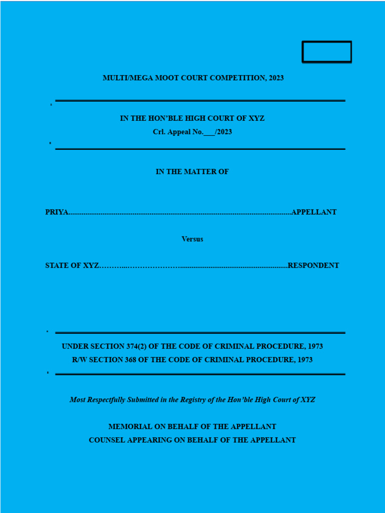 Mega Moot Memorial | PDF