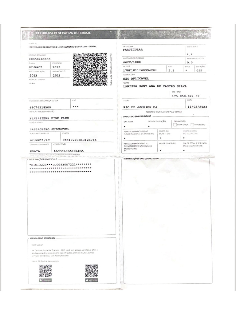 Documento Carro | PDF