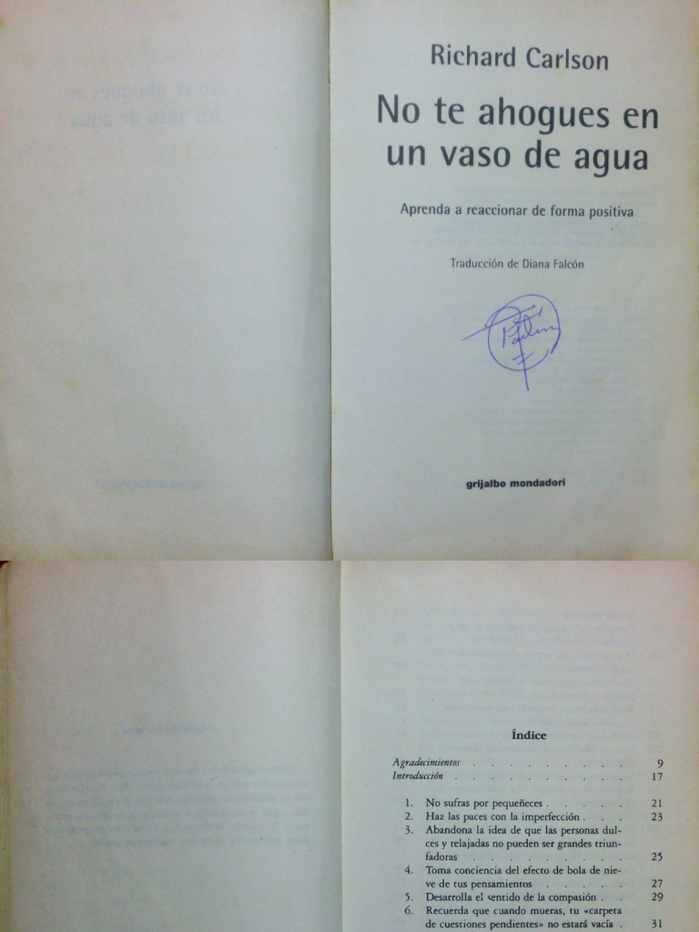 No Te Ahogues en Un Vaso de Agua | PDF