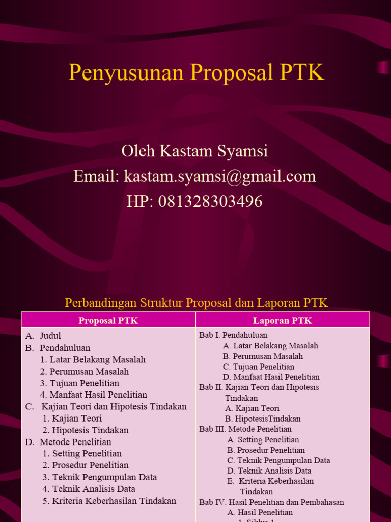 Penyusunan Proposal PTK | PDF
