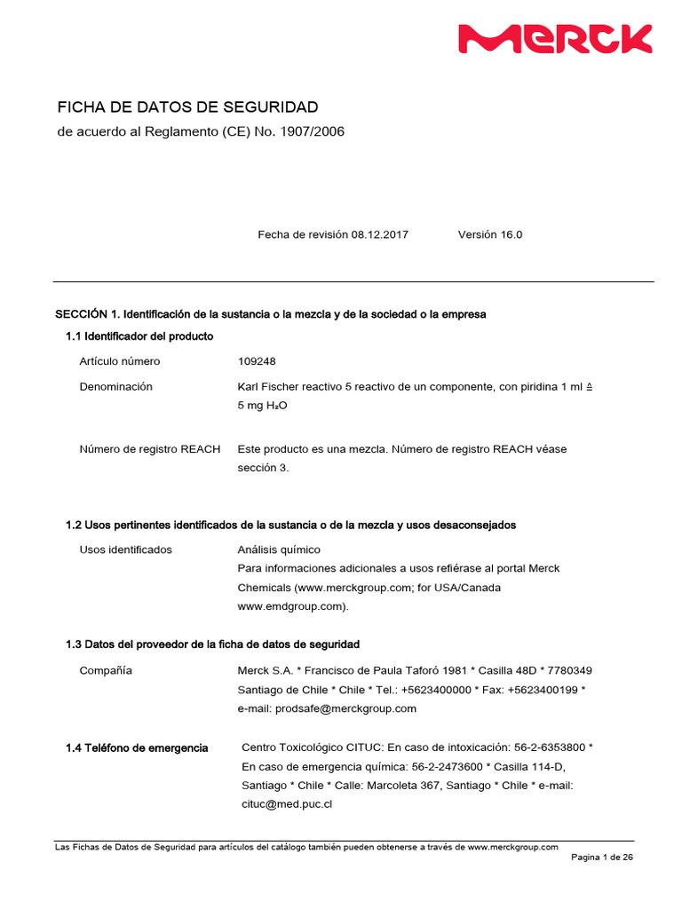HDS Karls Fisher | PDF | Química | Ciencias fisicas