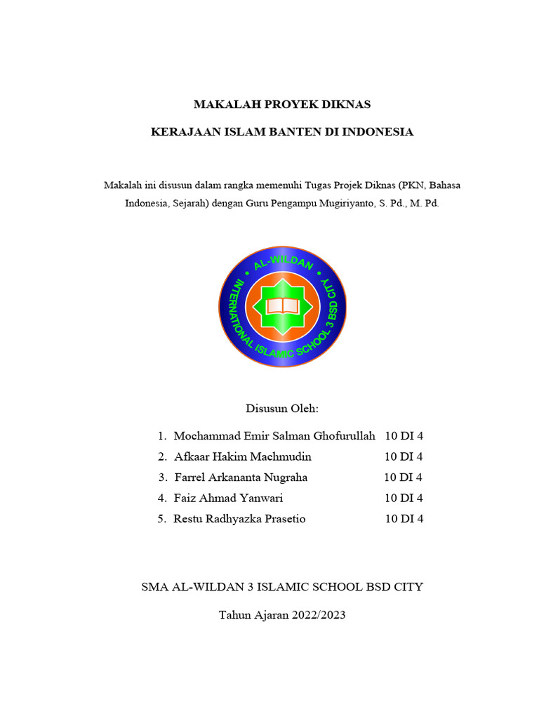 Tugas Projek Makalah Kelompok Emir 10 Di 4 | PDF Tugas Projek Makalah Kelompok Emir 10 Di 4 | PDF