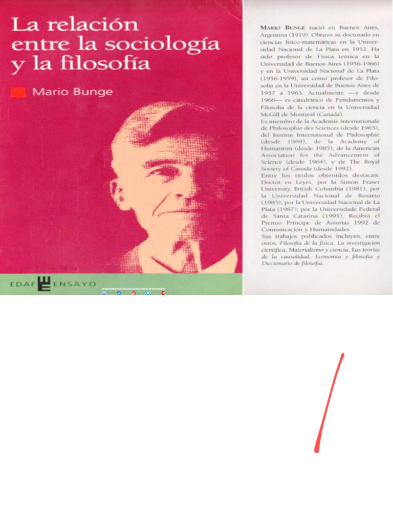 La Relacion Entre La Sociologia y La Filosofia Bunge | PDF La Relacion Entre La Sociologia y La Filosofia Bunge | PDF