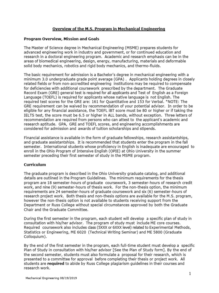 MSME Program Overview & Requirements | PDF | Career & Growth