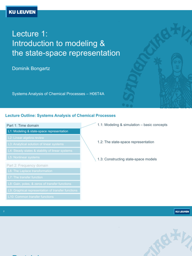 L1 Modeling State Space | PDF | Reaction Rate | Equations