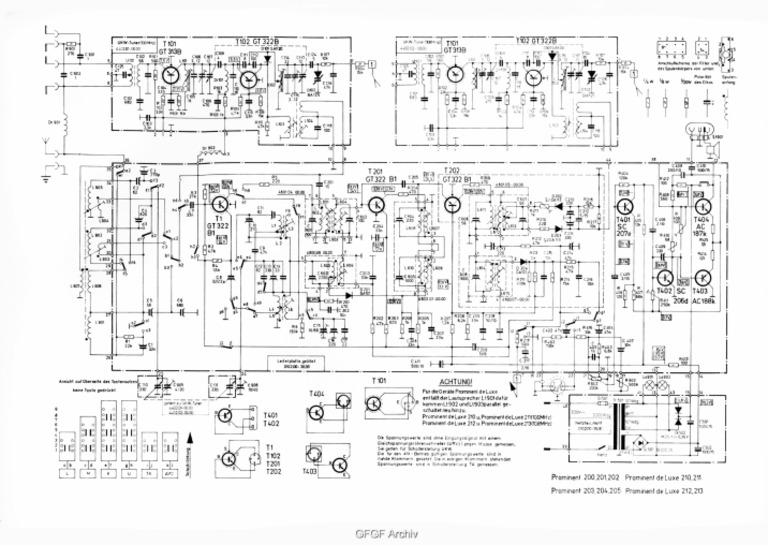Schaltplan Prominent 210 de Luxe RFT Sonnebarg | PDF