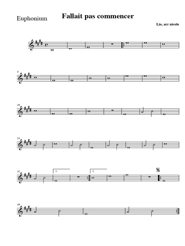 Fallait - Pas - Commencer - 004 Euphonium | PDF