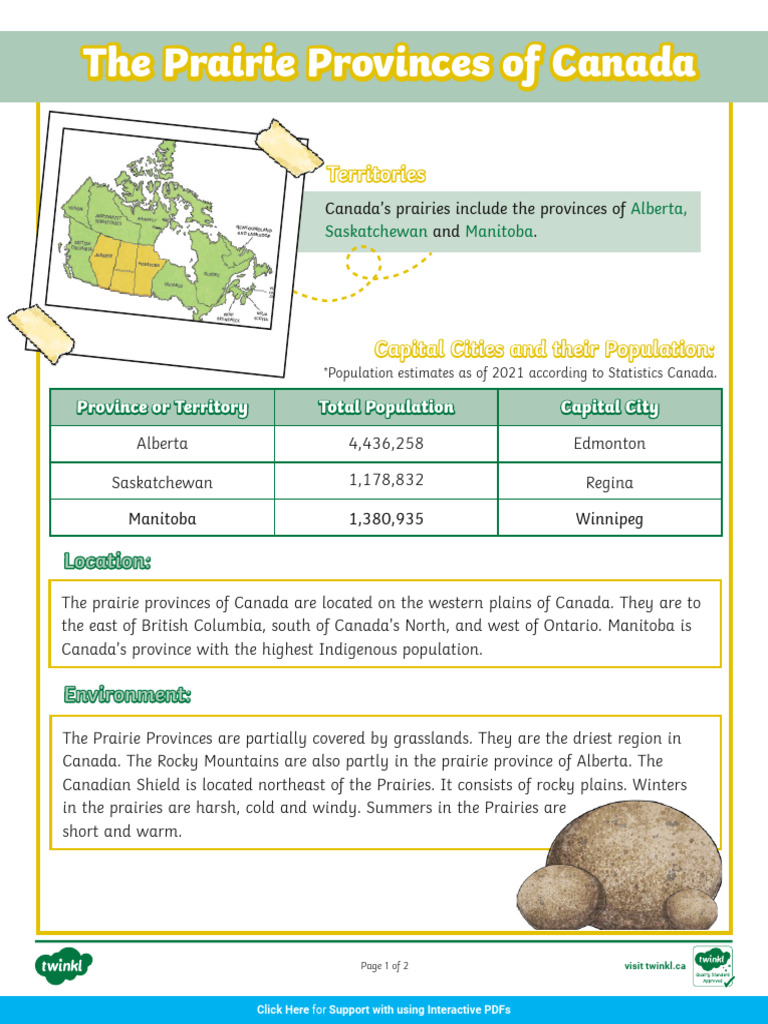 The Prairie Provinces of Canada | PDF | Canadian Prairies | Western Canada