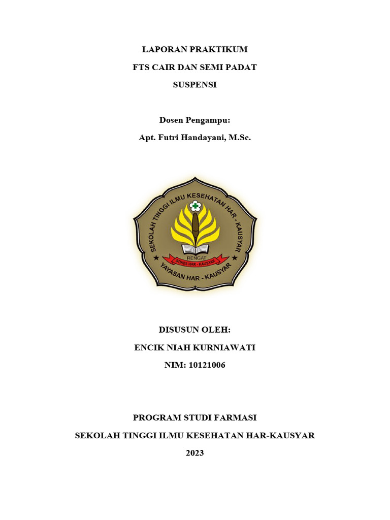 Laporan Praktikum Suspensi PCT | PDF