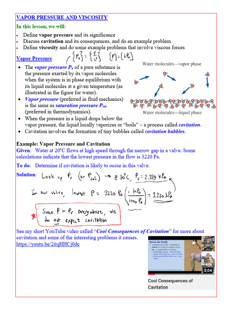 Fluid Mechanics Lesson 01E | PDF Fluid Mechanics Lesson 01E | PDF