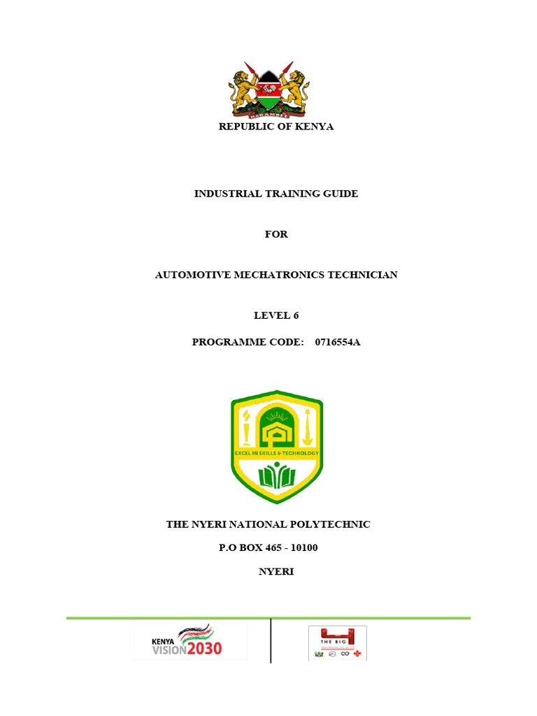 Automotive Mechatronics Technician Level 6 Yr One Training Guides | PDF