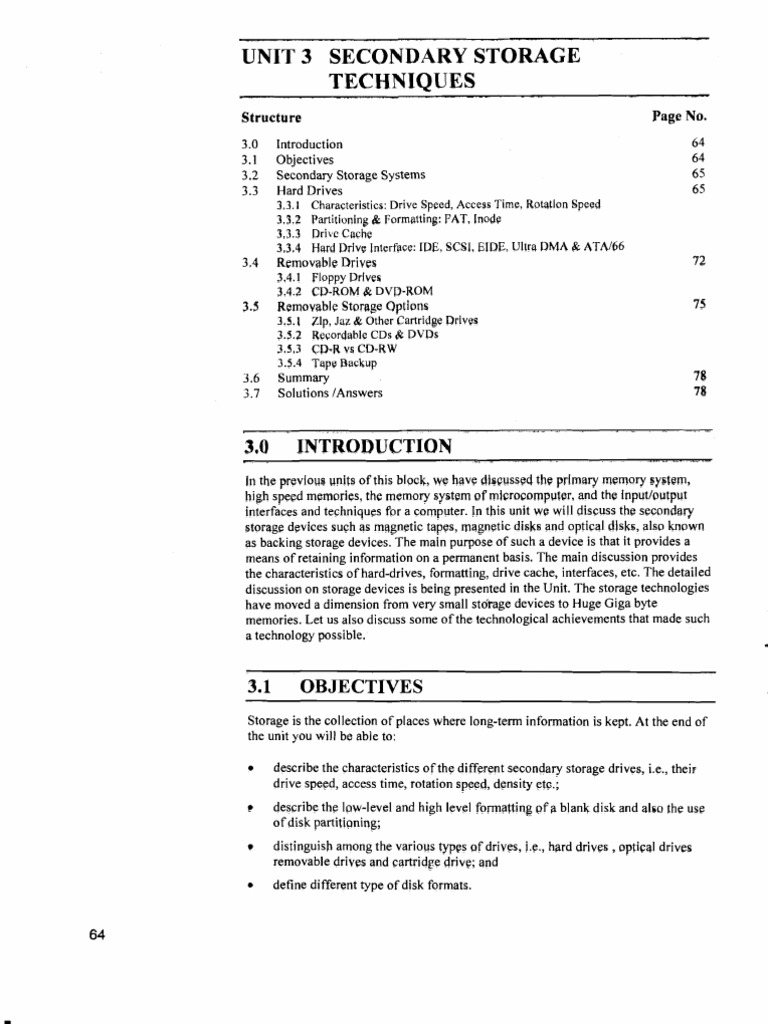 Unit 3 | PDF | Hard Disk Drive | Computer Data Storage Unit 3 | PDF | Hard Disk Drive | Computer Data Storage