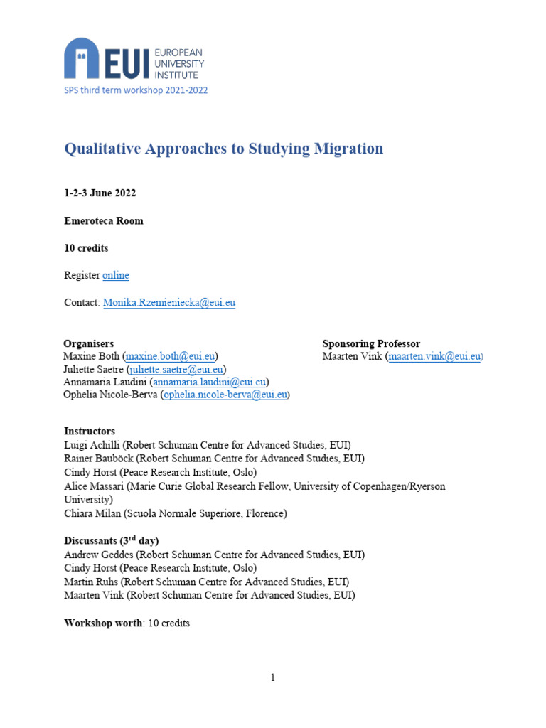 Visual Methods EUI Alice Massari | PDF